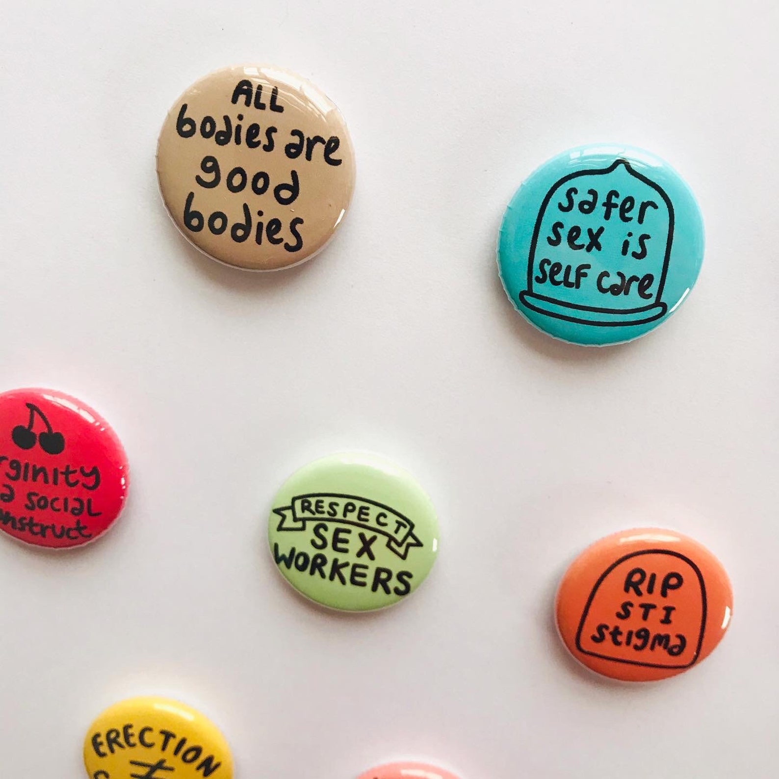 Sex Positive Pin Pack Color Pins Etsy