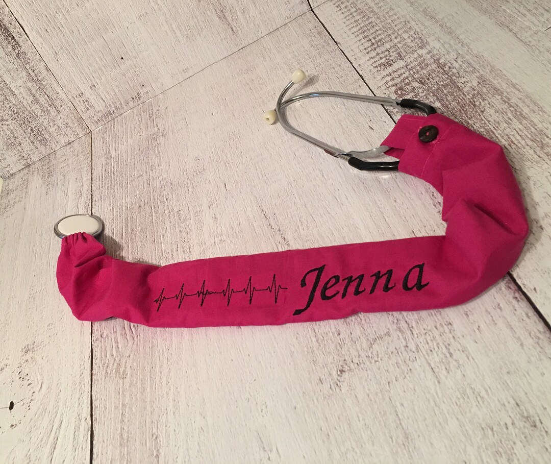 Embroidered Stethoscope Cover/personalize Stethoscope Cover/heartbeat ...