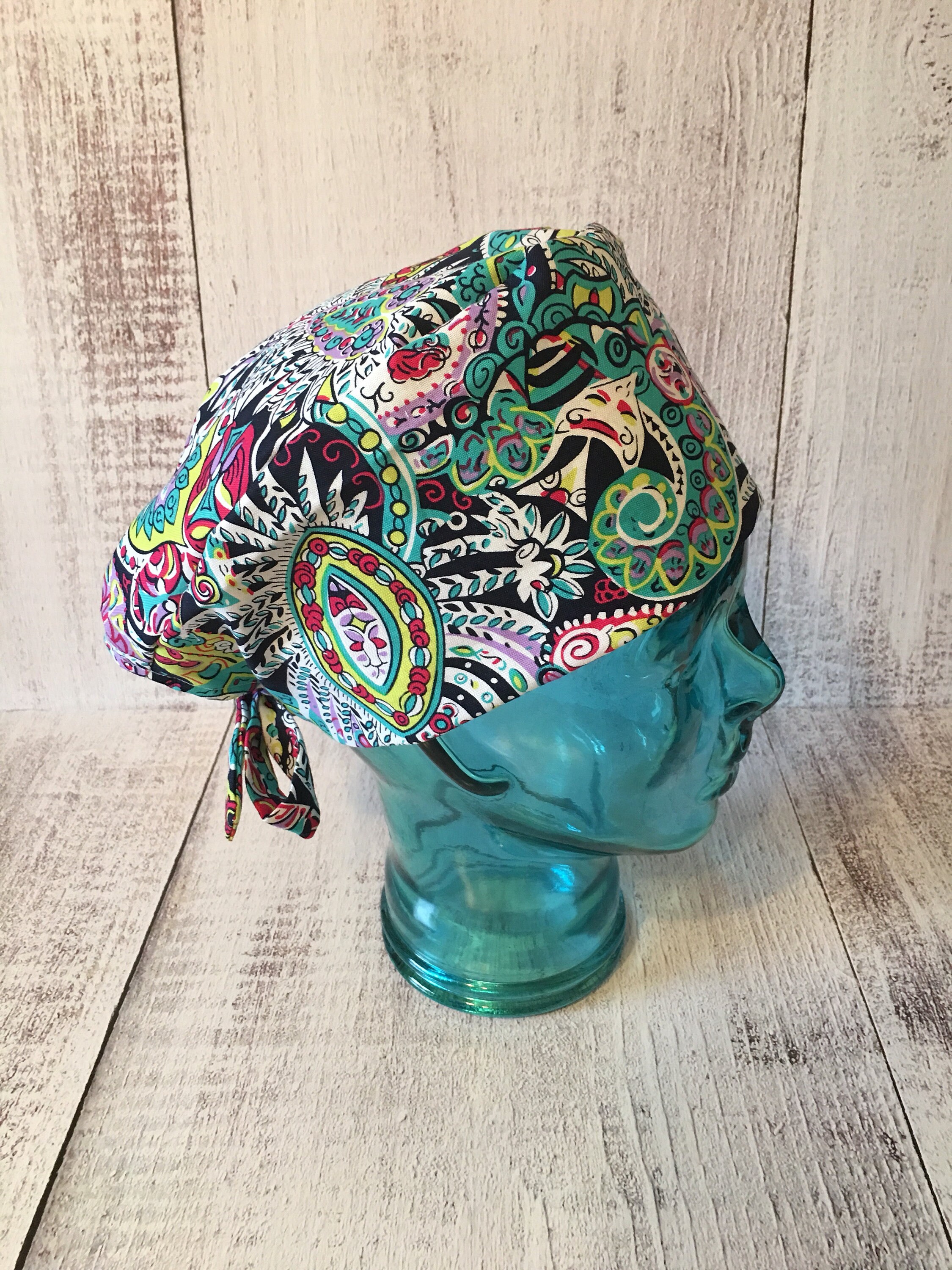 Multicolor Scrub Cap With Faces/ Scrub Caps / O R Scrub Caps/ - Etsy