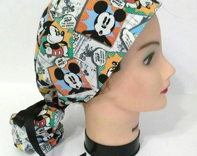 Comic Mickey Mouse Surgical Scrub Cap Fabric /star Wars Scrub - Etsy