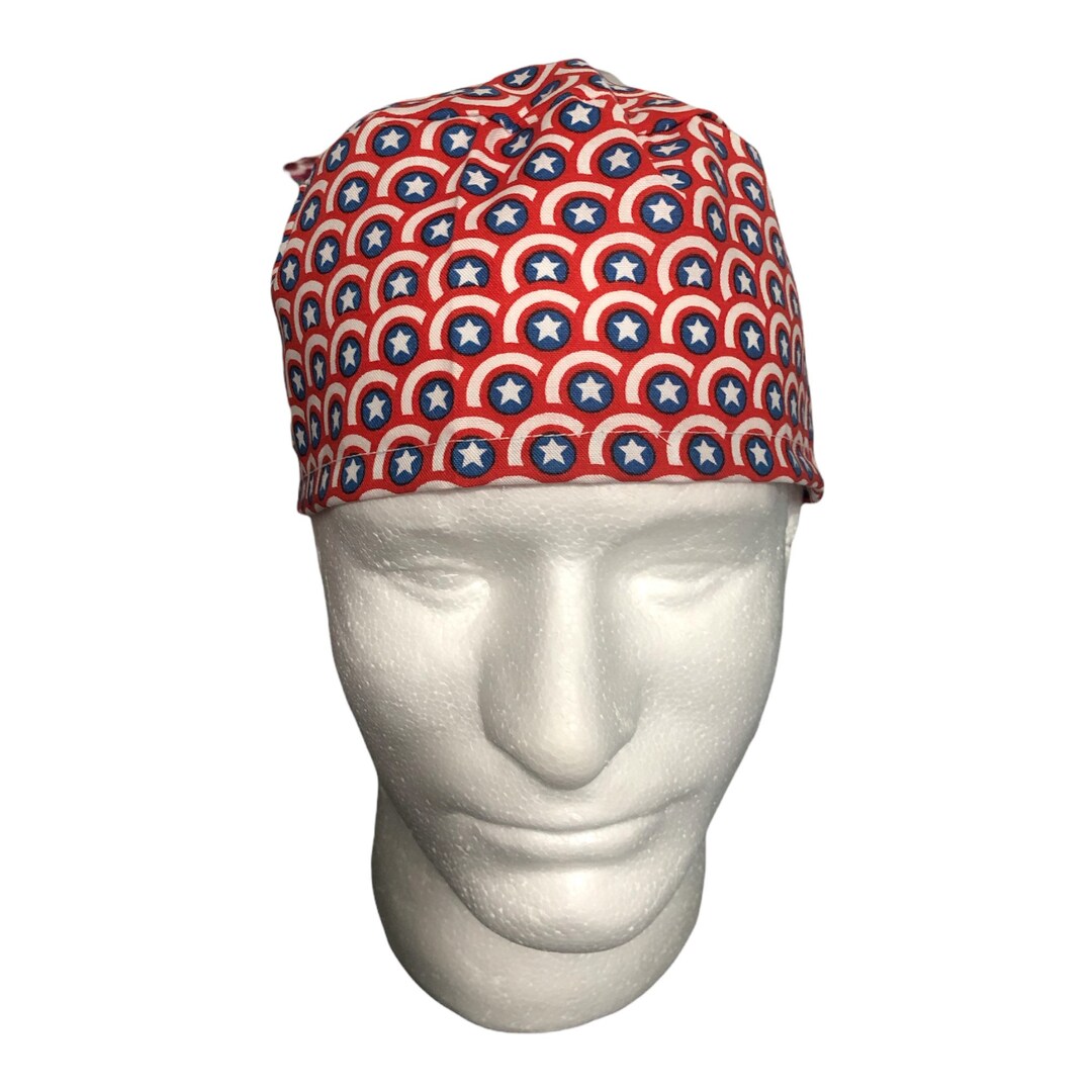 Captain America Scrub Caps/ Captain American Scrub Hat - Etsy