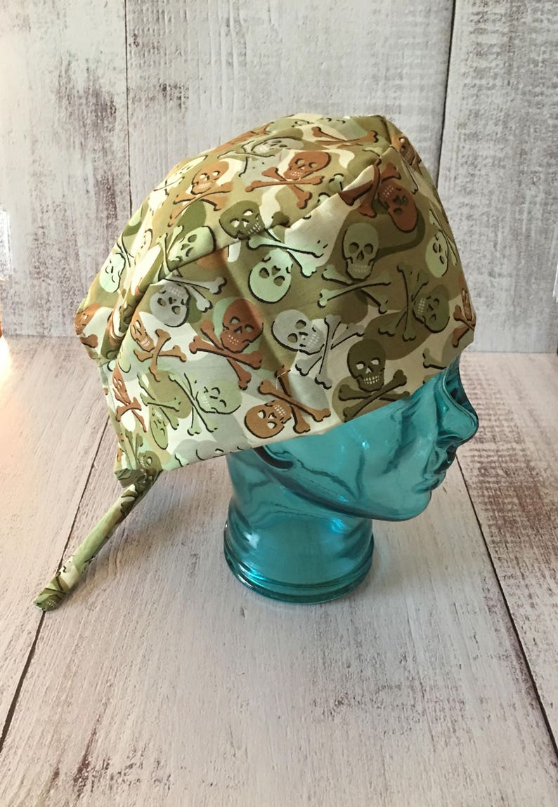 Skull Bones Surgical Scrub Cap/ Surgical Scrub Cap/ Skull - Etsy