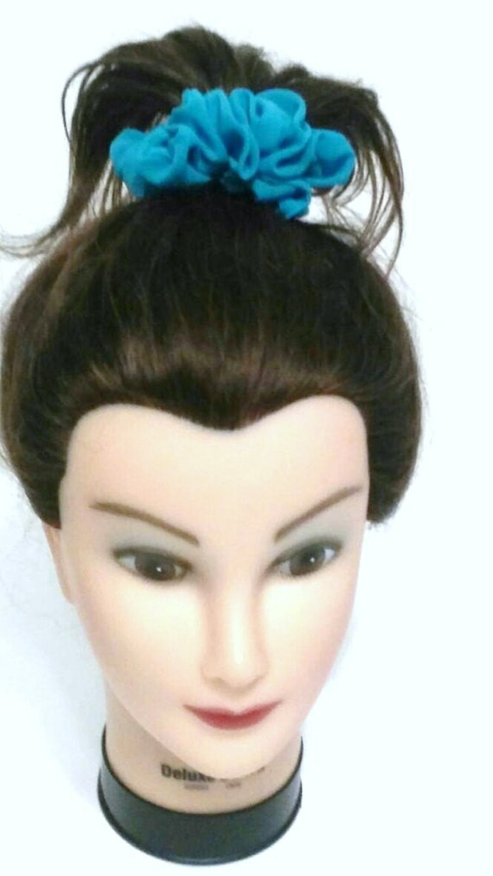 Aqua Chiffon Hair Scrunchie/ Chiffon Scrunchies/ Teal Bue - Etsy