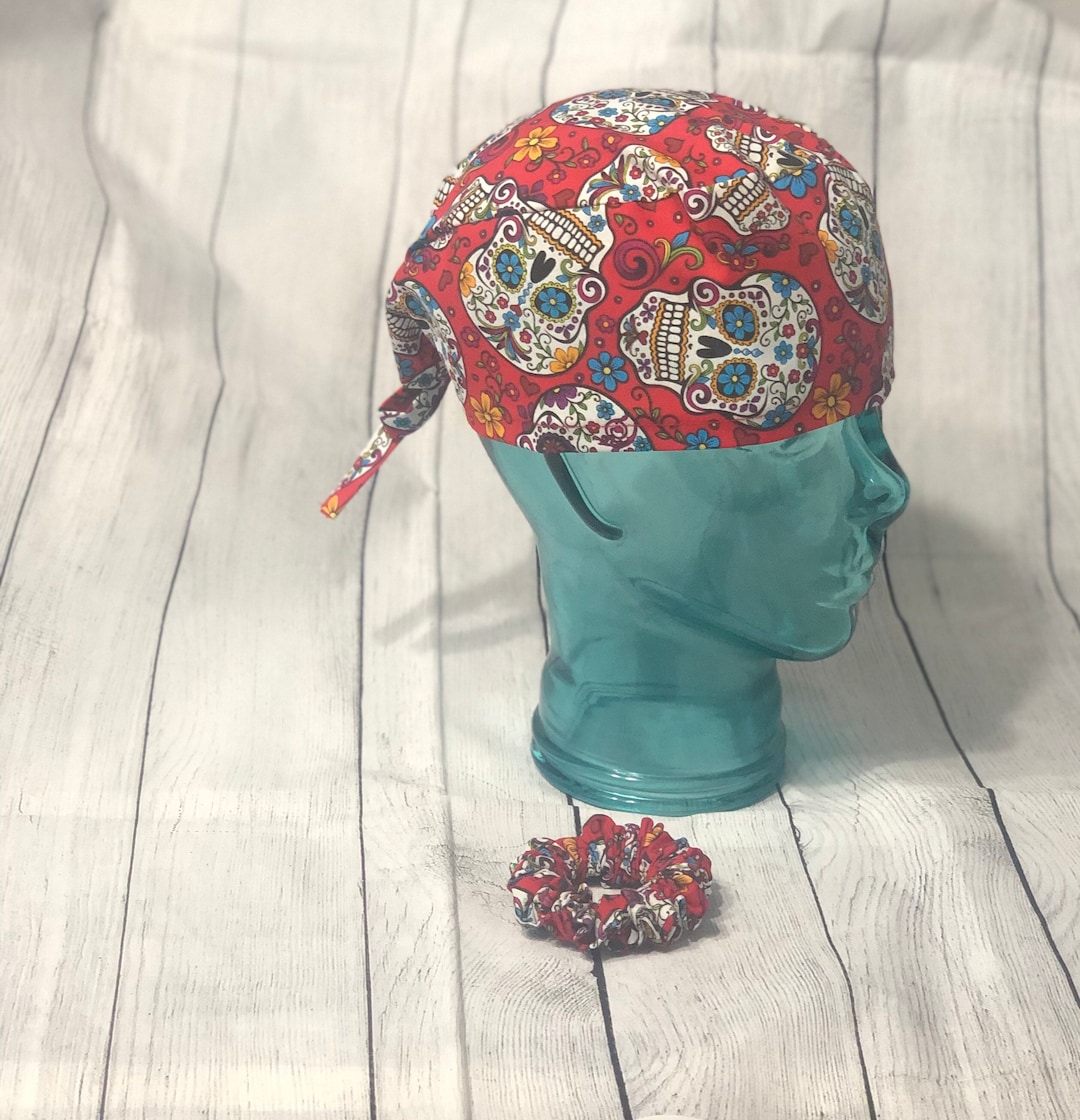 Sugar Skull Surgical Scrub Cap/ Skull Scrub Cap - Etsy