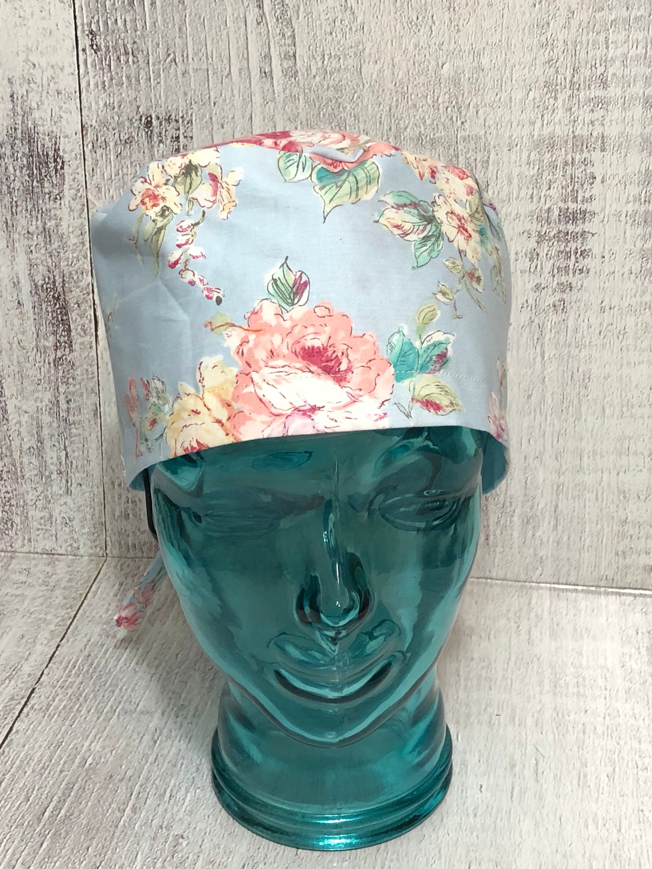 Large Pixie Floral Tieback Scrub Cap/ Pixie Tieback Scrub Cap - Etsy