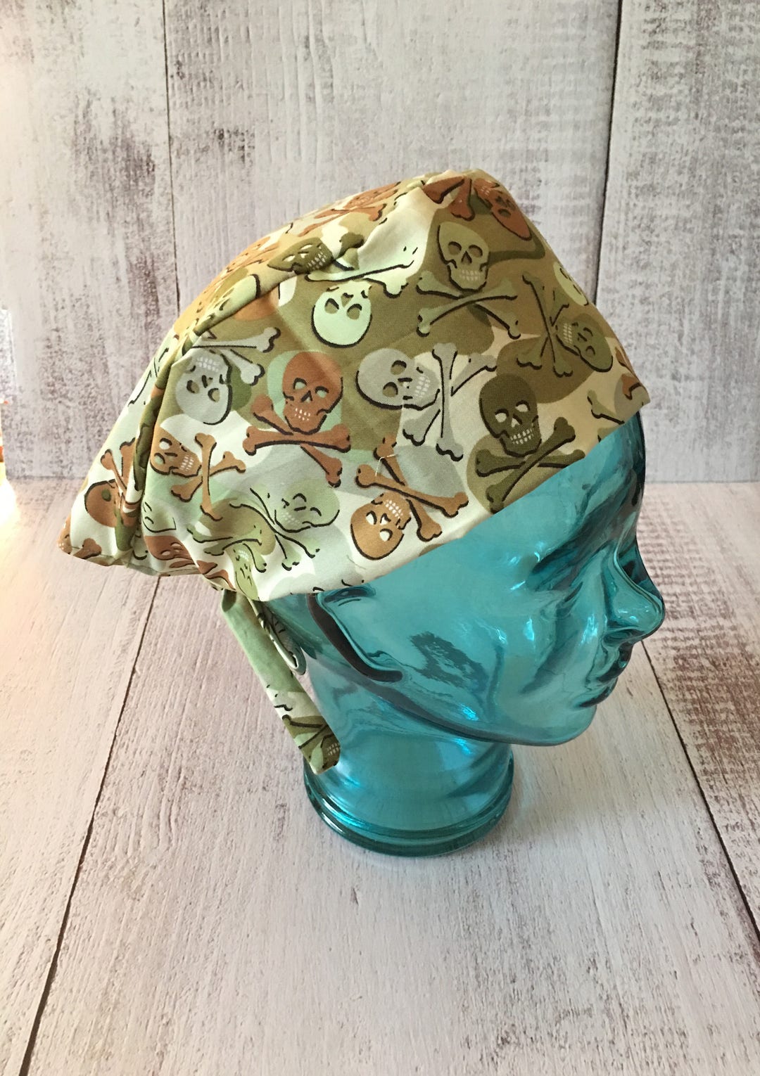Skull Bones Surgical Scrub Cap/ Surgical Scrub Cap/ Skull Bones Scrub ...