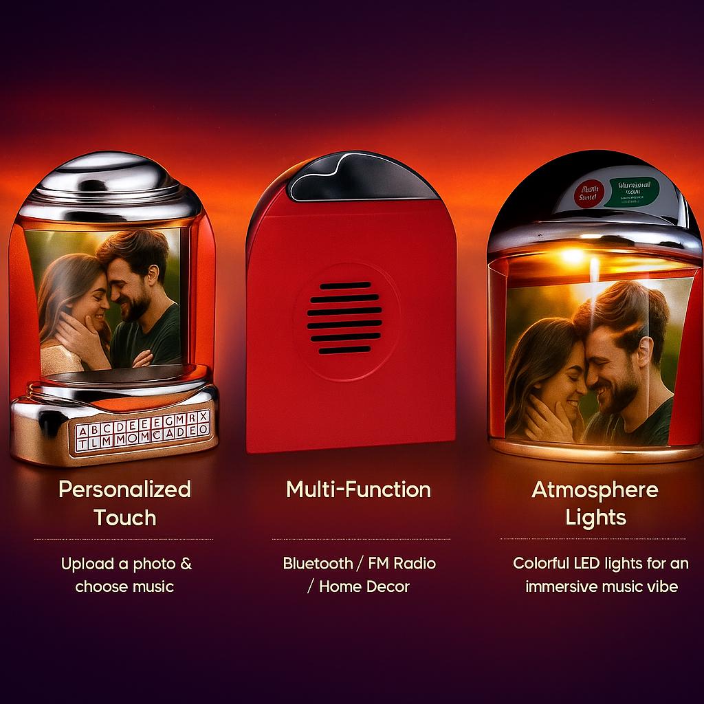 Custom Retro Mini Jukebox, Personalized Photo & Music Player - Etsy