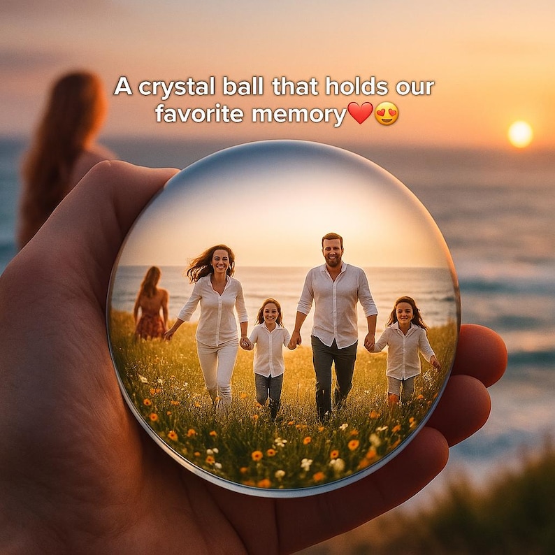 Personalized Video Globe With LED Base | Custom Photo Crystal Memory ...