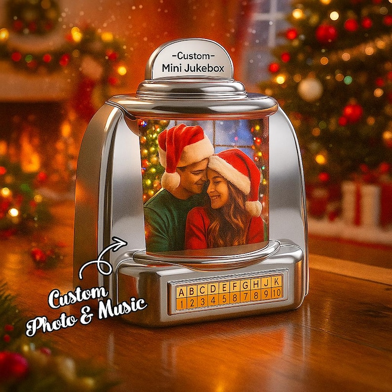 Custom Retro Mini Jukebox, Personalized Photo & Music Player - Etsy