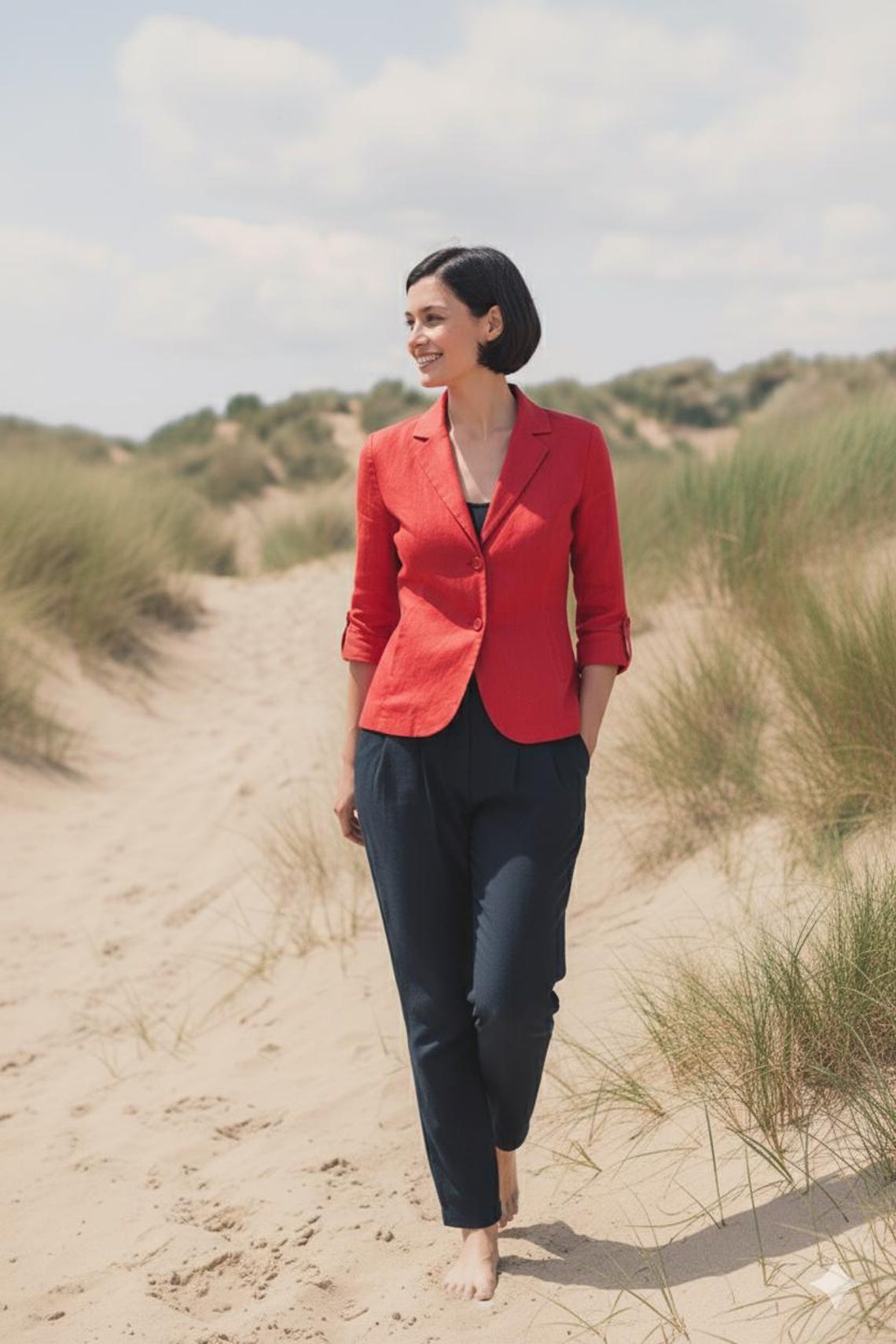 Notched Collar Jacket Sewing Pattern PDF | Women’s Casual Jacket PDF ...