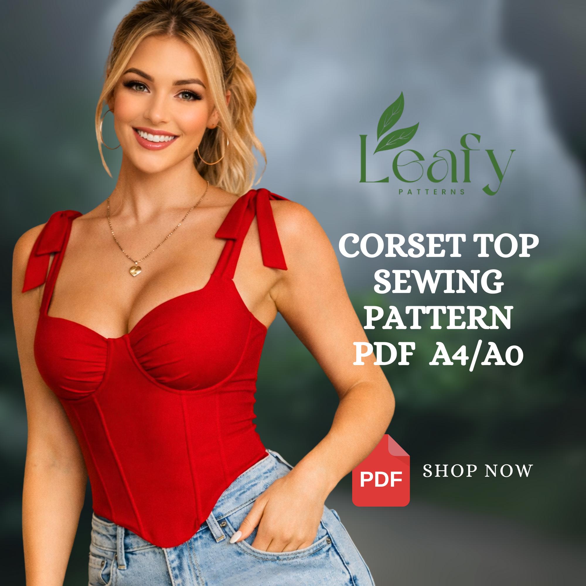 Corset Top Sewing Pattern | Easy Corset | Cottage Core Corset | Bodice ...