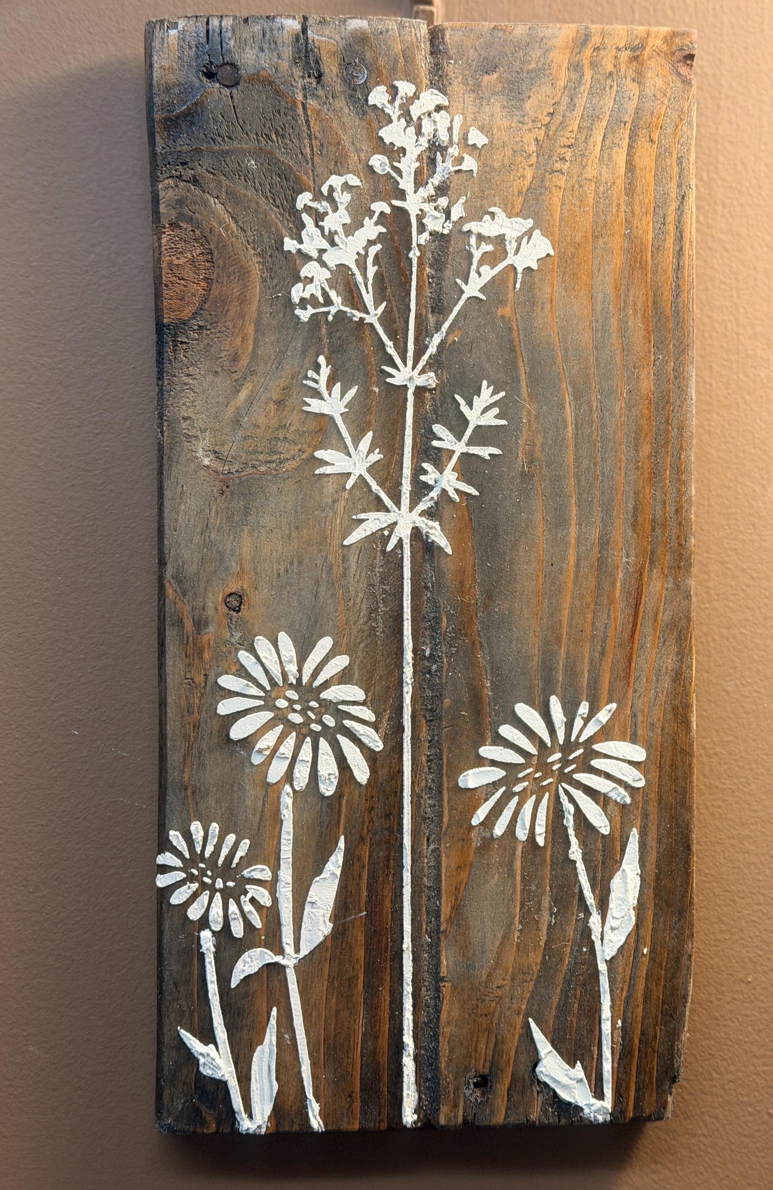 Handmade Wildflowers Spackle Design on Reclaimed Wood - Etsy