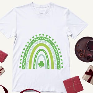 St Patrick’s Day Rainbow Clipart: Shamrock Lucky Arch PNG Set (digital ...