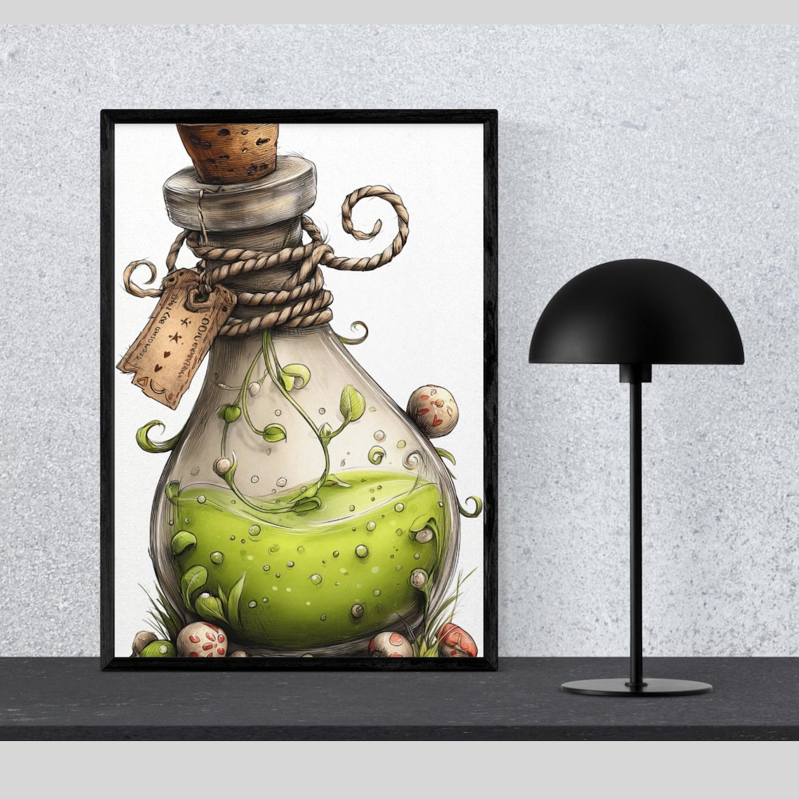 5 Halloween Potion Bottles Clipart: Spooky Witch Illustration (digital ...