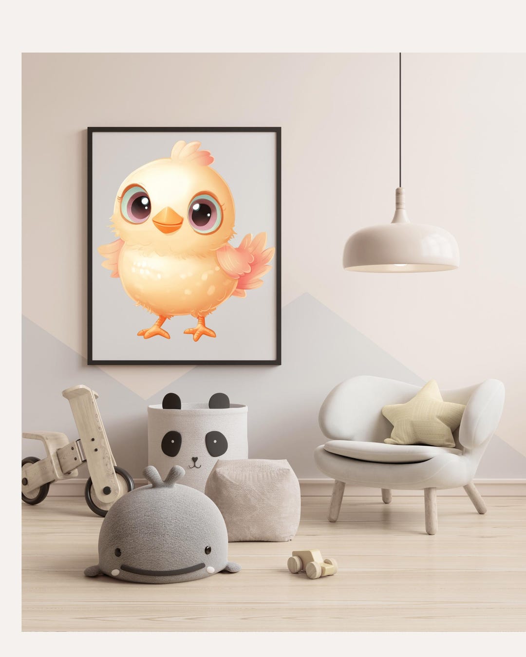 Chick Nursery Art Print: Farm Animal Poster (digital Download) - Etsy