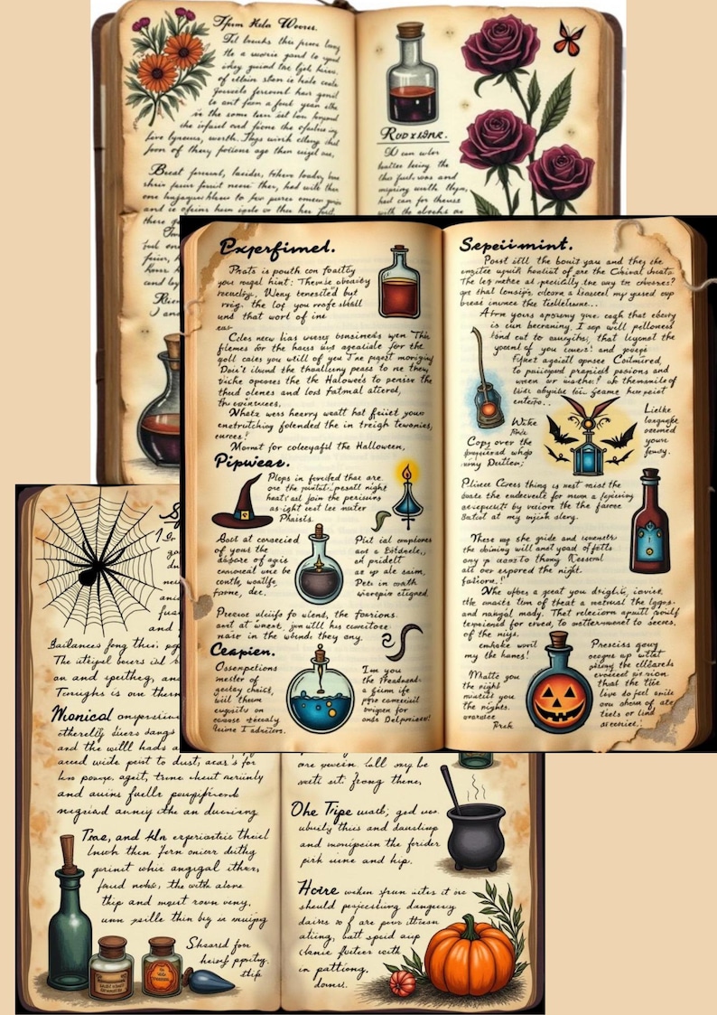 Witchy Journal Pages: Grimoire Spell Book Printable Planner Kit ...