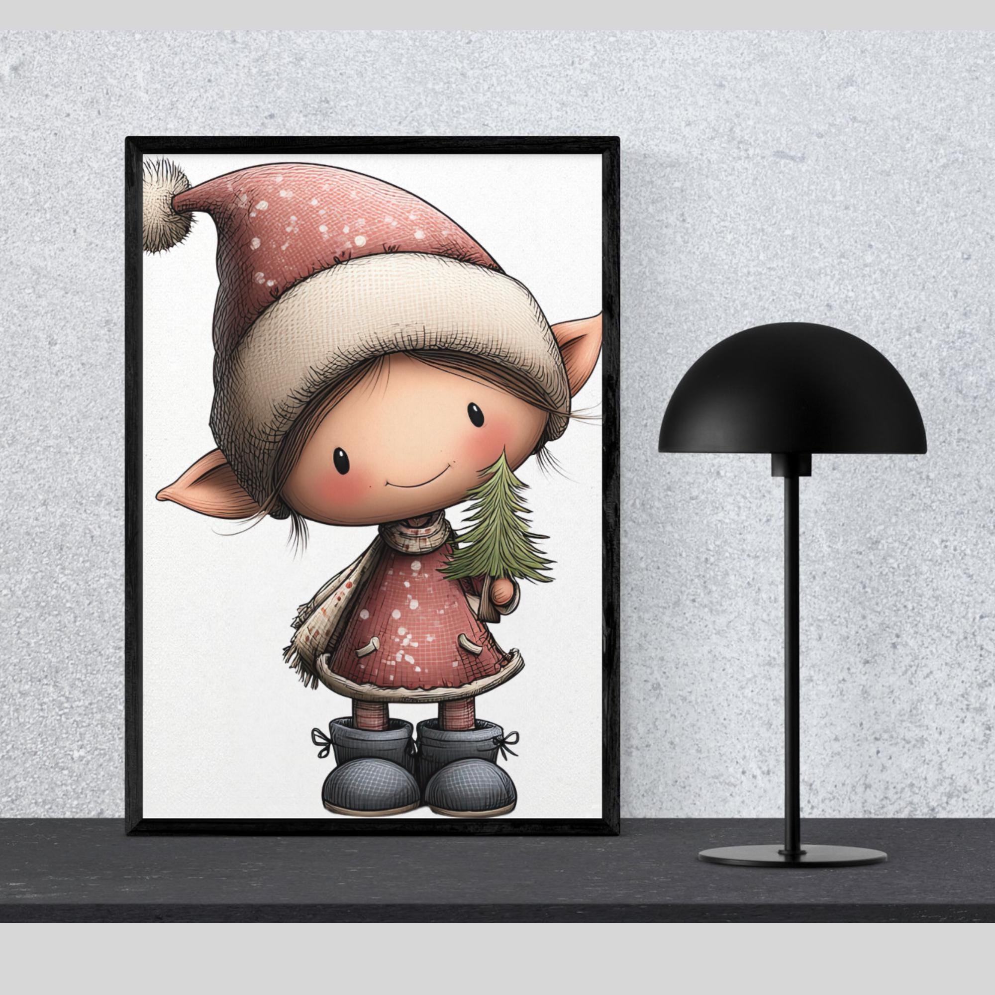Whimsical Christmas Elf Clipart: Holiday PNG Designs (digital Download ...