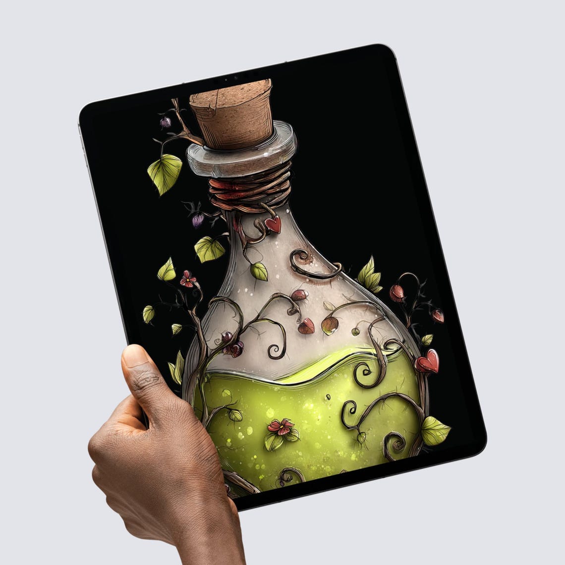 5 Halloween Potion Bottles Clipart: Spooky Witch Illustration (digital ...
