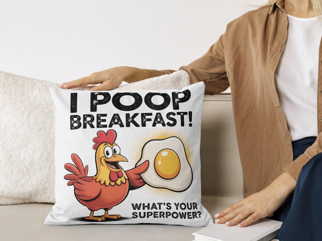 Funny Chicken Clipart: I Poop Breakfast Farmhouse Decor Design for ...