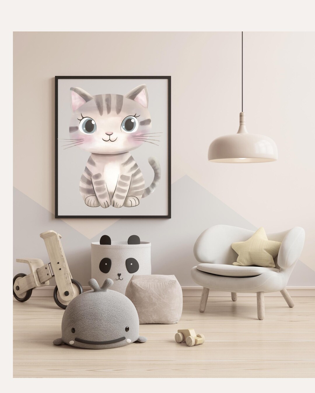Kitten Nursery Wall Art: Baby Cat Printable Poster | Kids Room Decor ...