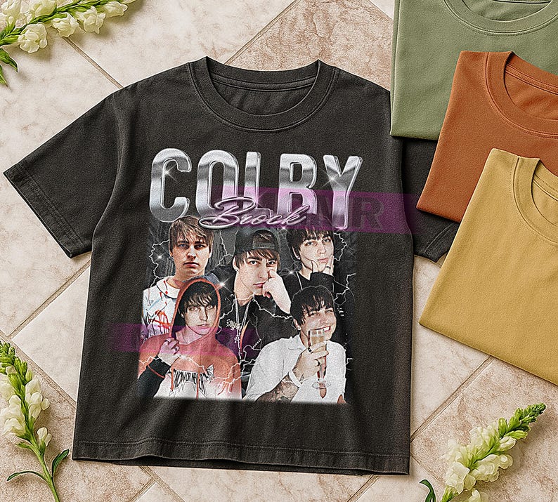 Colby Brock Bootleg Shirt, Vintage Influencer Youtuber Social Media Star Tee, 90s Retro ...