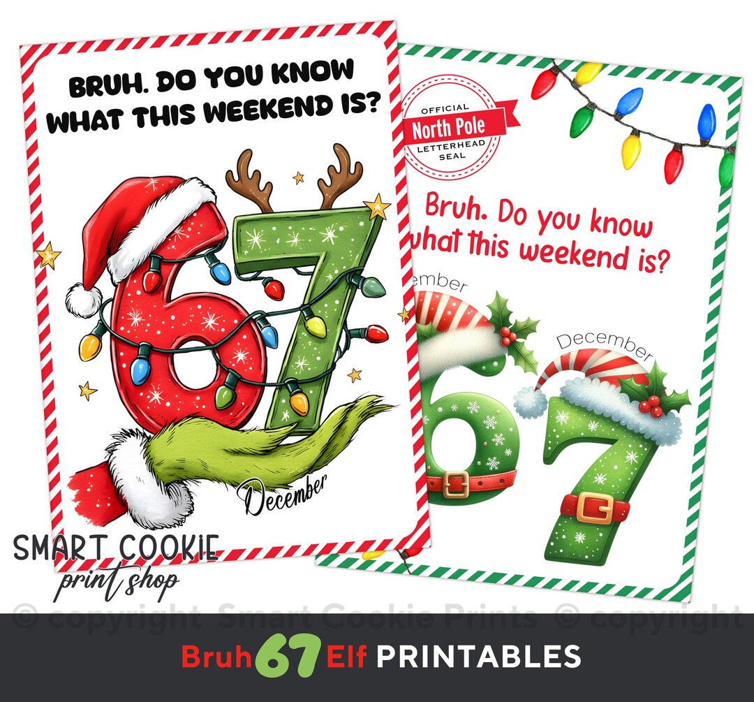 Christmas Elf Printable, Christmas Notes, Bruh 67, Elf Mischief, Six ...