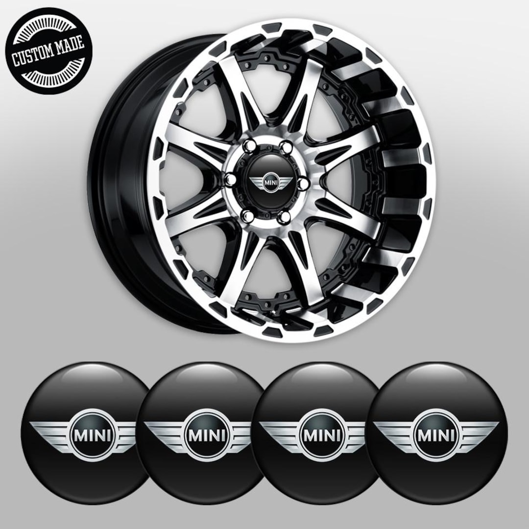 3D Domed Vinyl Car Emblem Stickers - Custom Wheel Center Caps (set of 4 ...