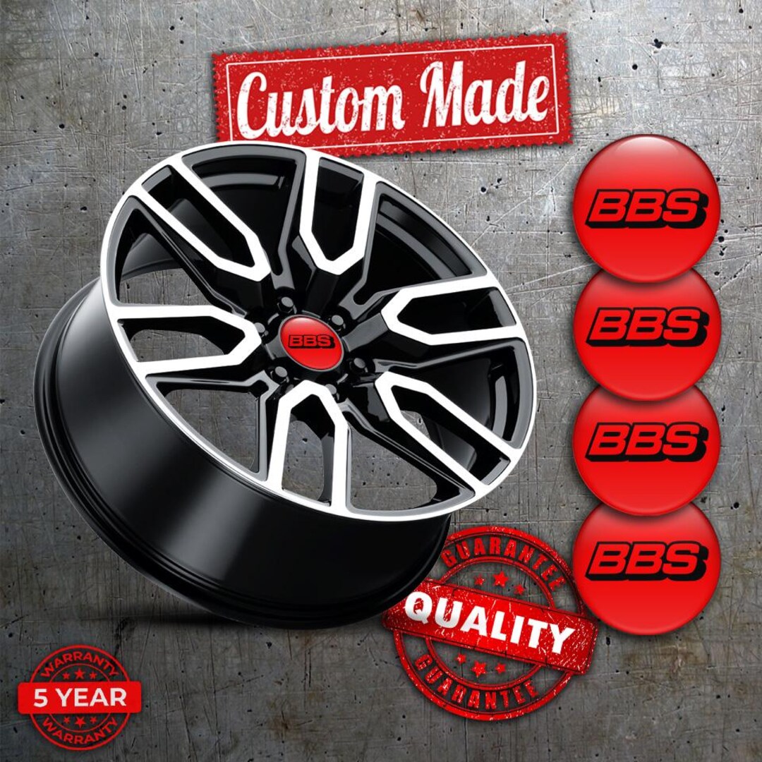 3D BBS Wheel Center Cap Stickers: Domed Vinyl Decal Set - Etsy