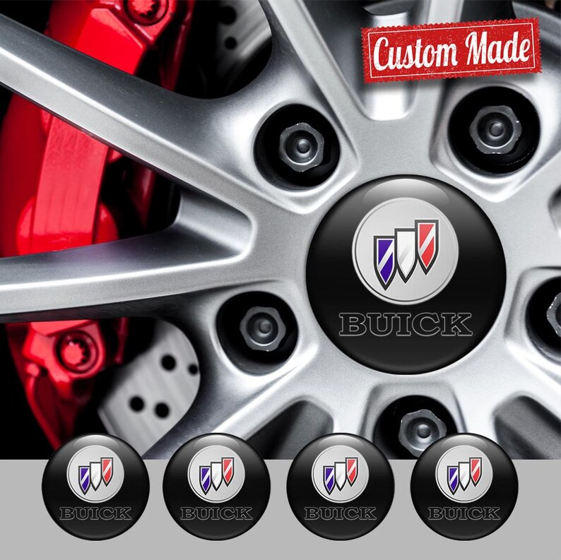 3D Printed Buick Wheel Center Cap Stickers: Domed Vinyl Decal Set - Etsy