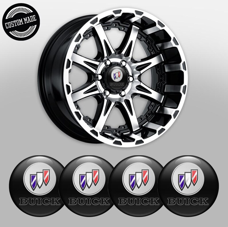 3D Printed Buick Wheel Center Cap Stickers: Domed Vinyl Decal Set - Etsy