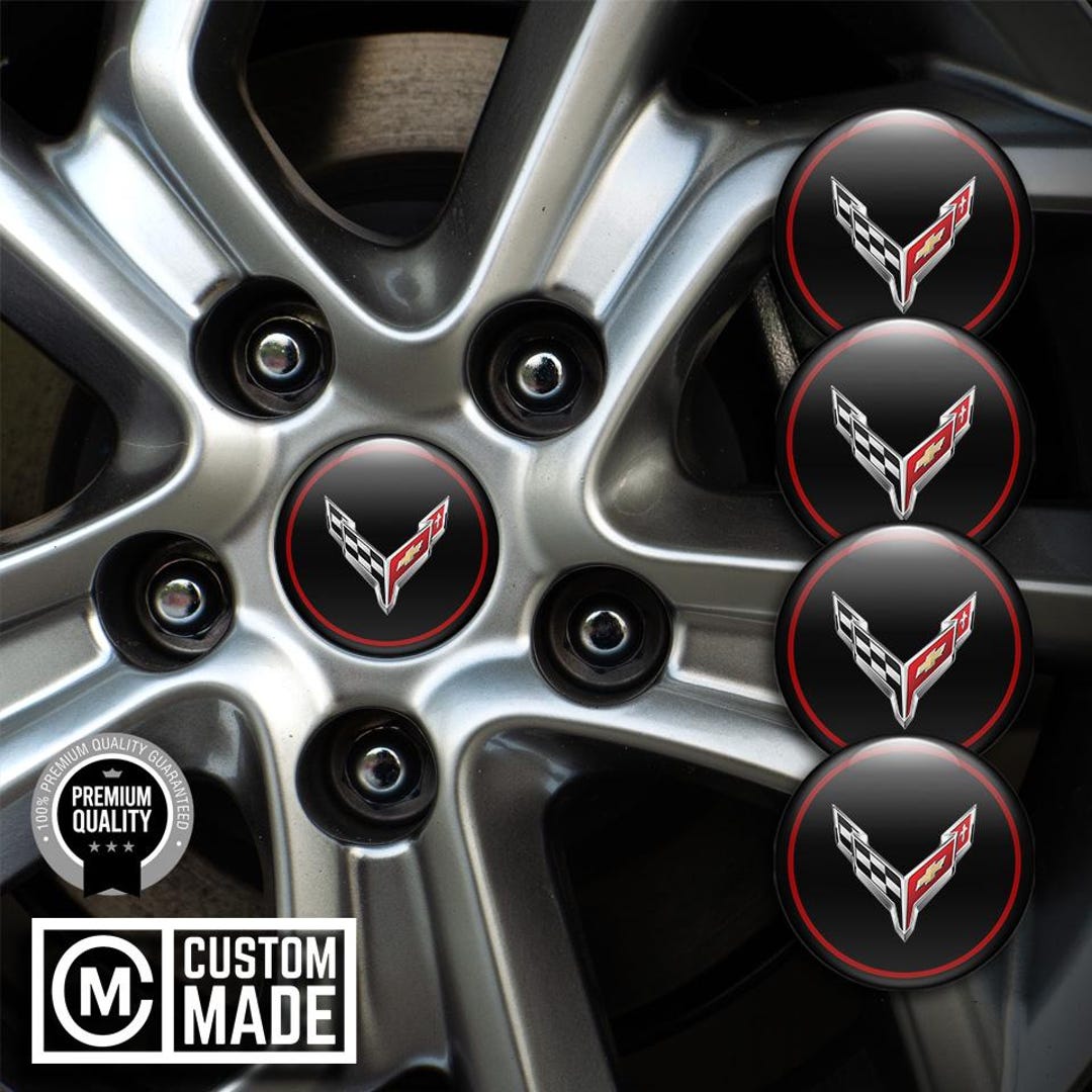 Handmade Domed Epoxy Wheel Decals – Set of 4 Self-adhesive Vinyl Rim ...