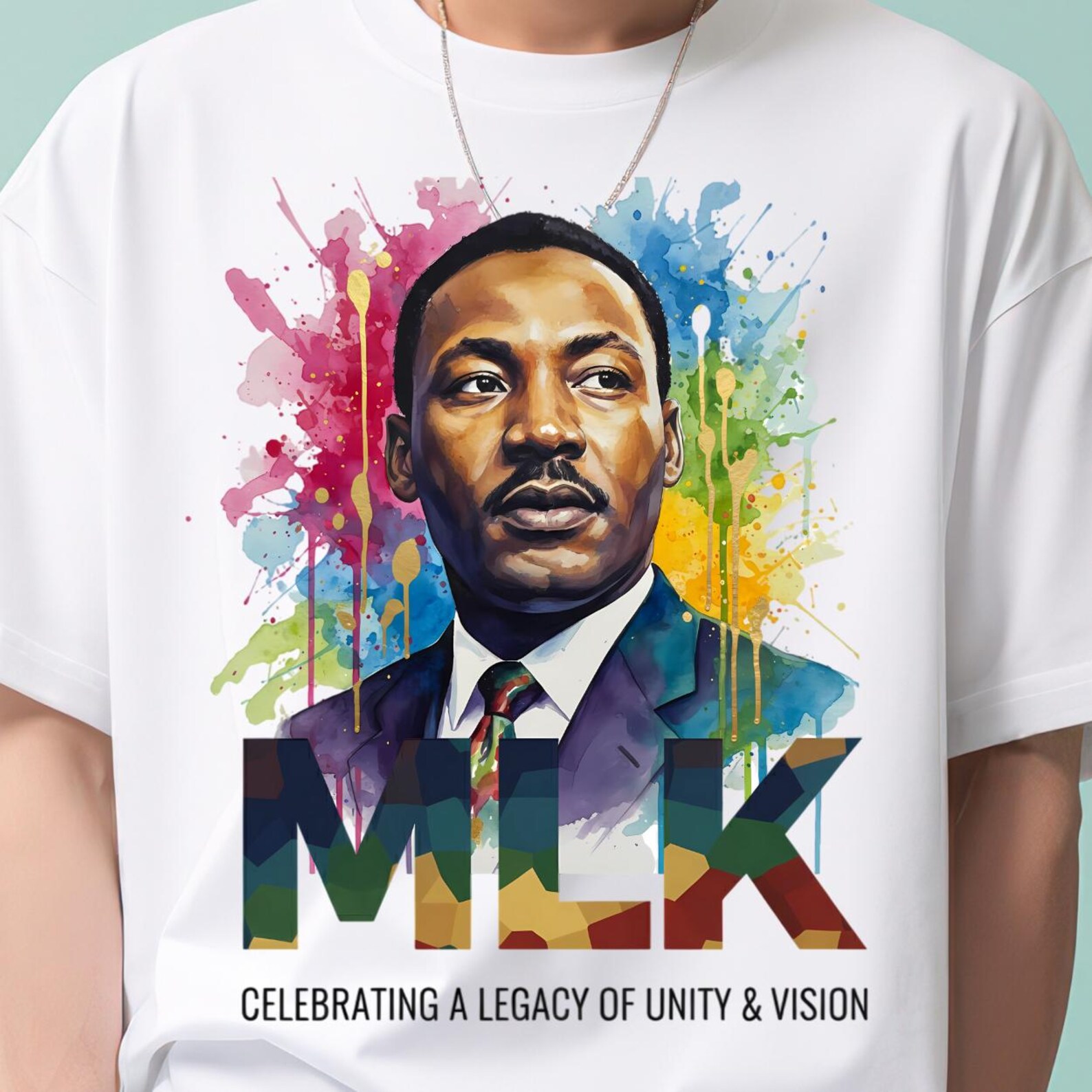 Martin Luther King Jr. Pop Art Watercolor Portrait - MLK Day Unity ...