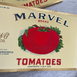 Antique Marvel Tomatoes Can Labels Unused NOS - Etsy