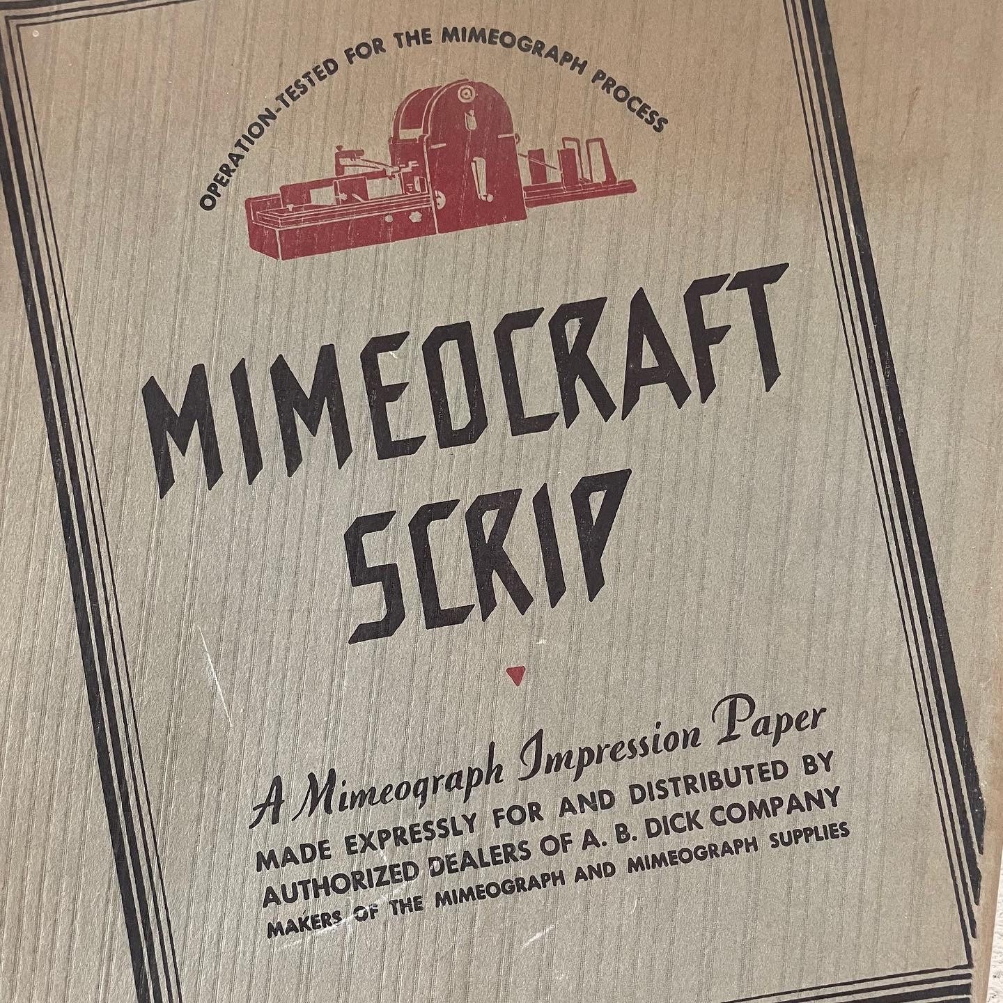 Vintage Mimeocraft Scrip Paper. A Mimeograph Impression Paper | Etsy