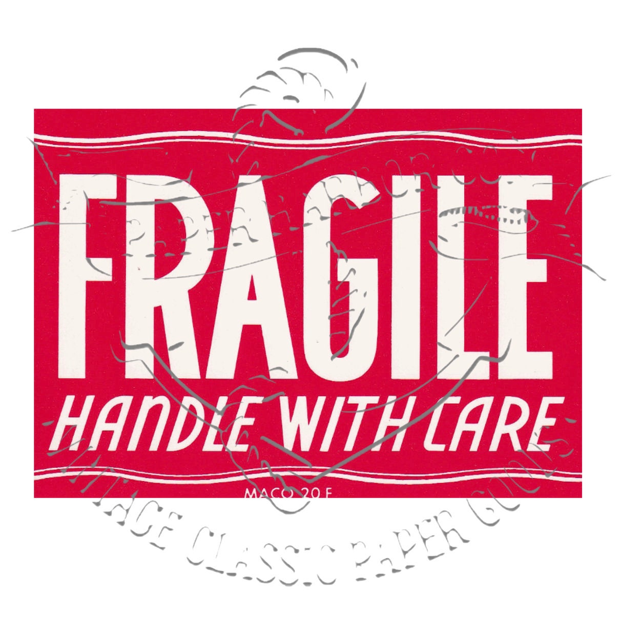 Vintage Fragile Label