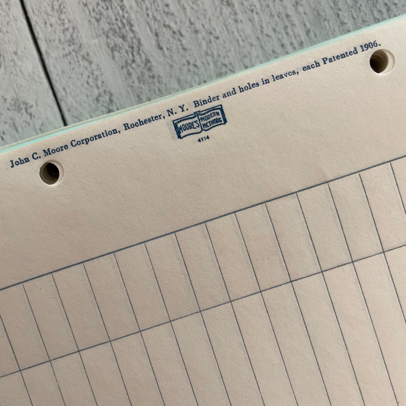 Antique 1925 Moore’s Unused Ledger Paper From a Law Office Set of 3 ...