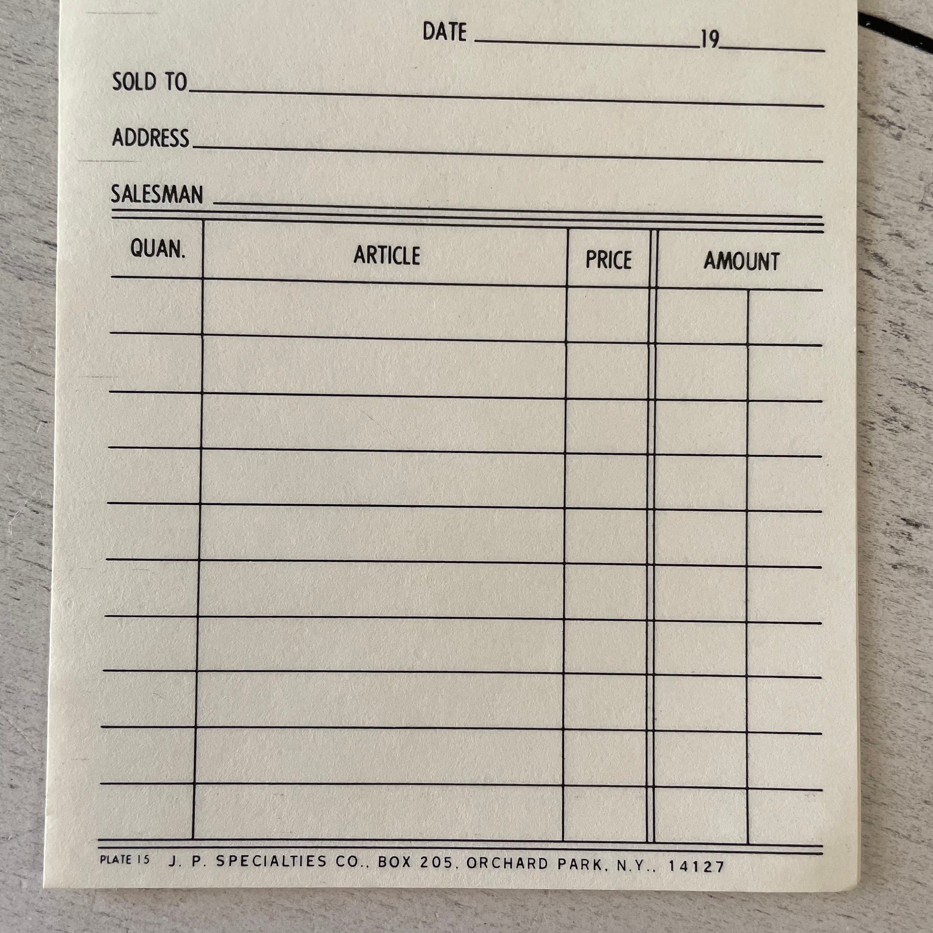 Vintage Worthingtons Sunoco Products Single Receipts From - Etsy