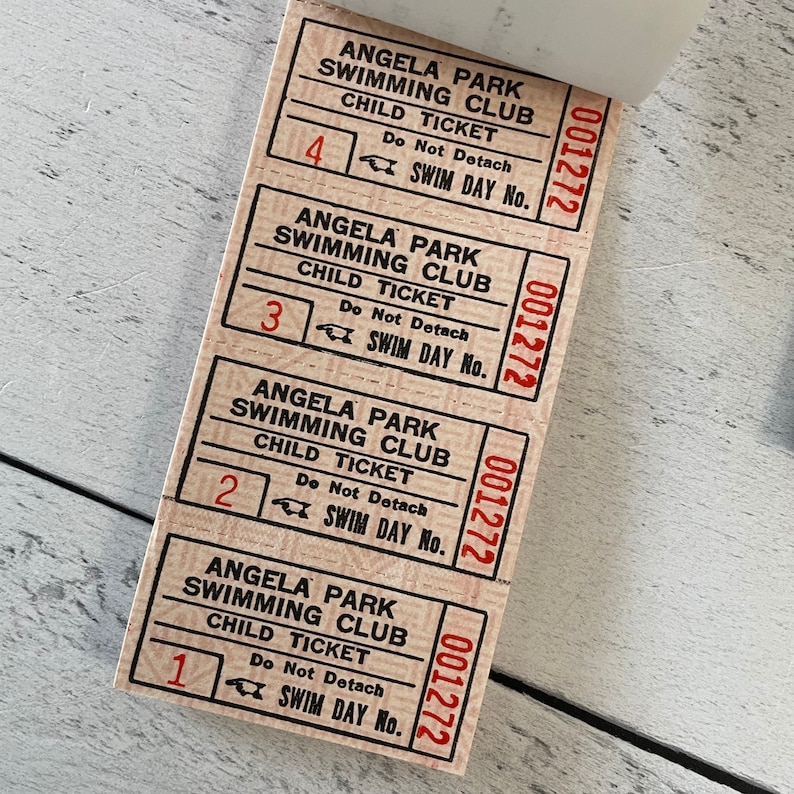 Vintage Angela Park Swimming Club Children’s Season Pass Ticket Book ...