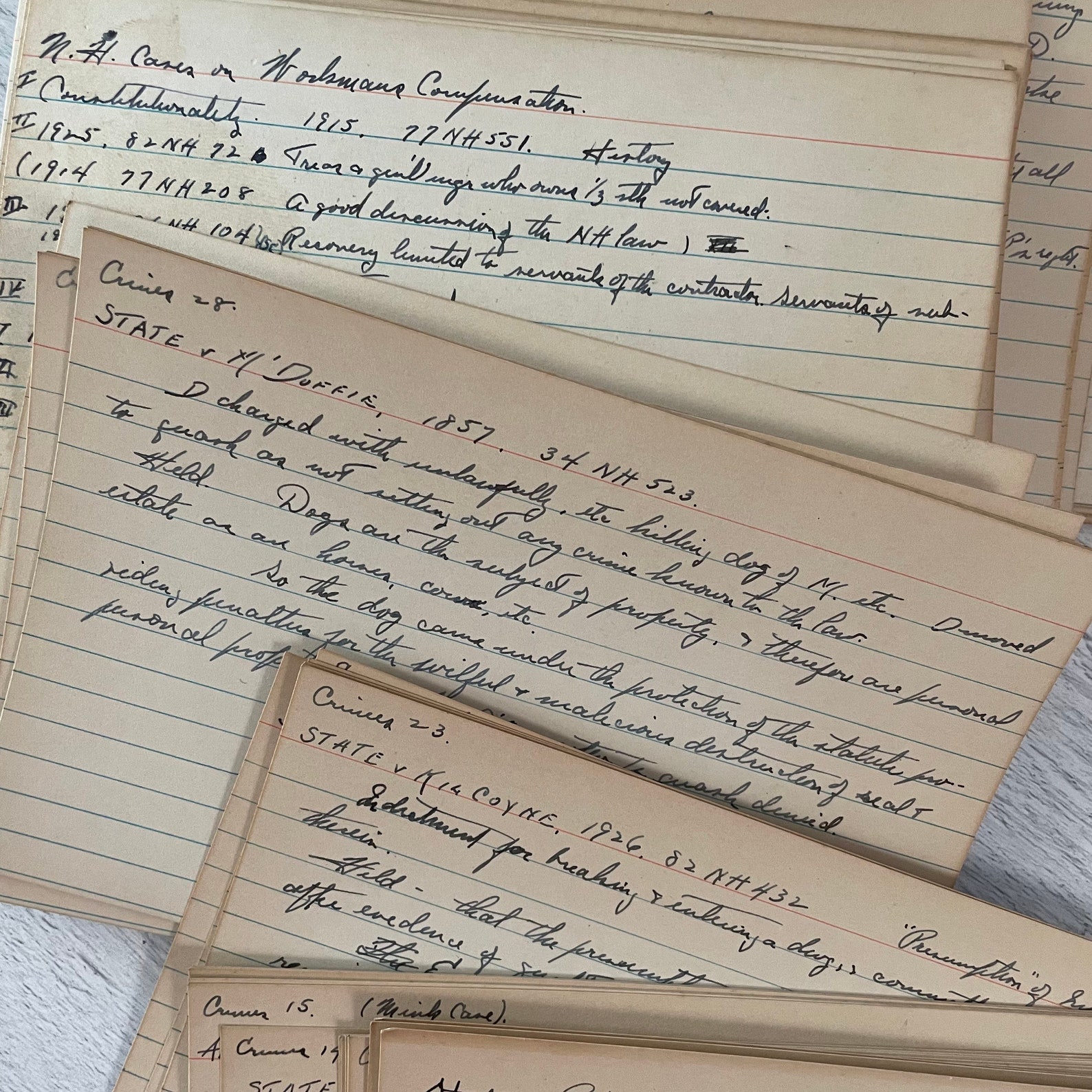 Vintage 4x6 Index Cards From University of Michigan Law School Approx ...