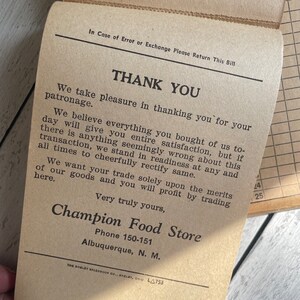 Antique 1930’s Champion Food Store Full Duplicate Receipt Pads Choose ...