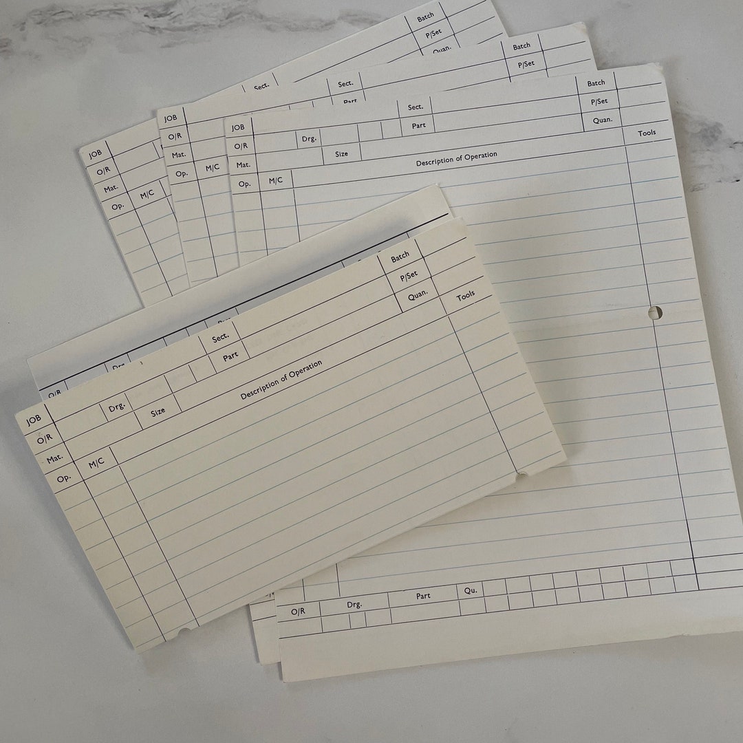 Vintage Machine Shop Work Order Double Sided Folders Single Sheet - Etsy