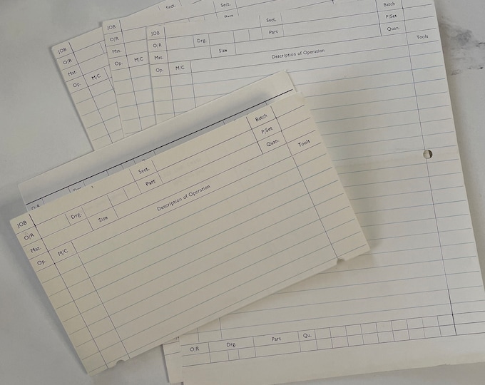 Vintage Machine Shop Work Order Double Sided Folders Single Sheet - Etsy