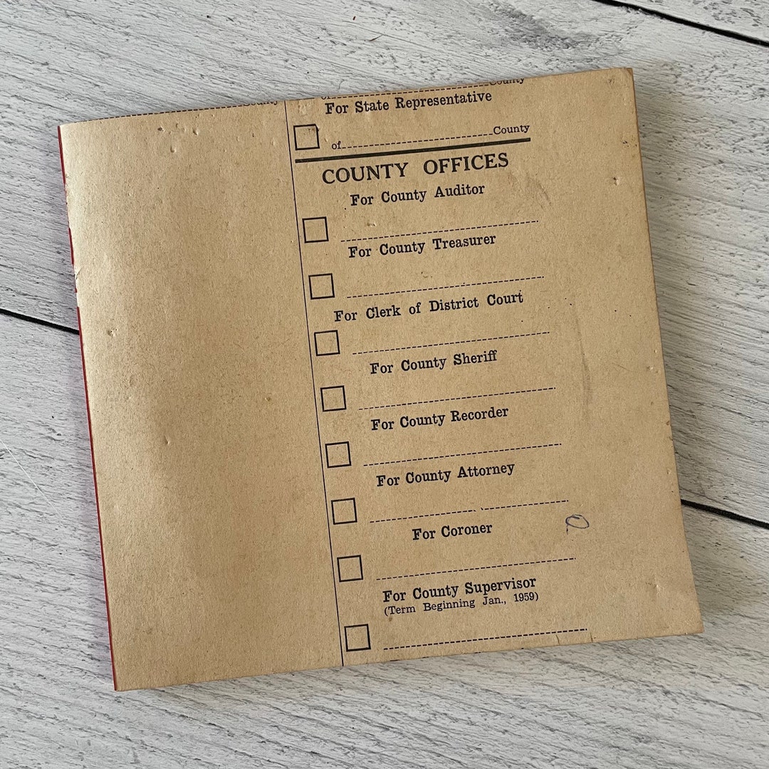 Let’s Vote! Vintage 1950s Paper Ballots for State Representative for ...
