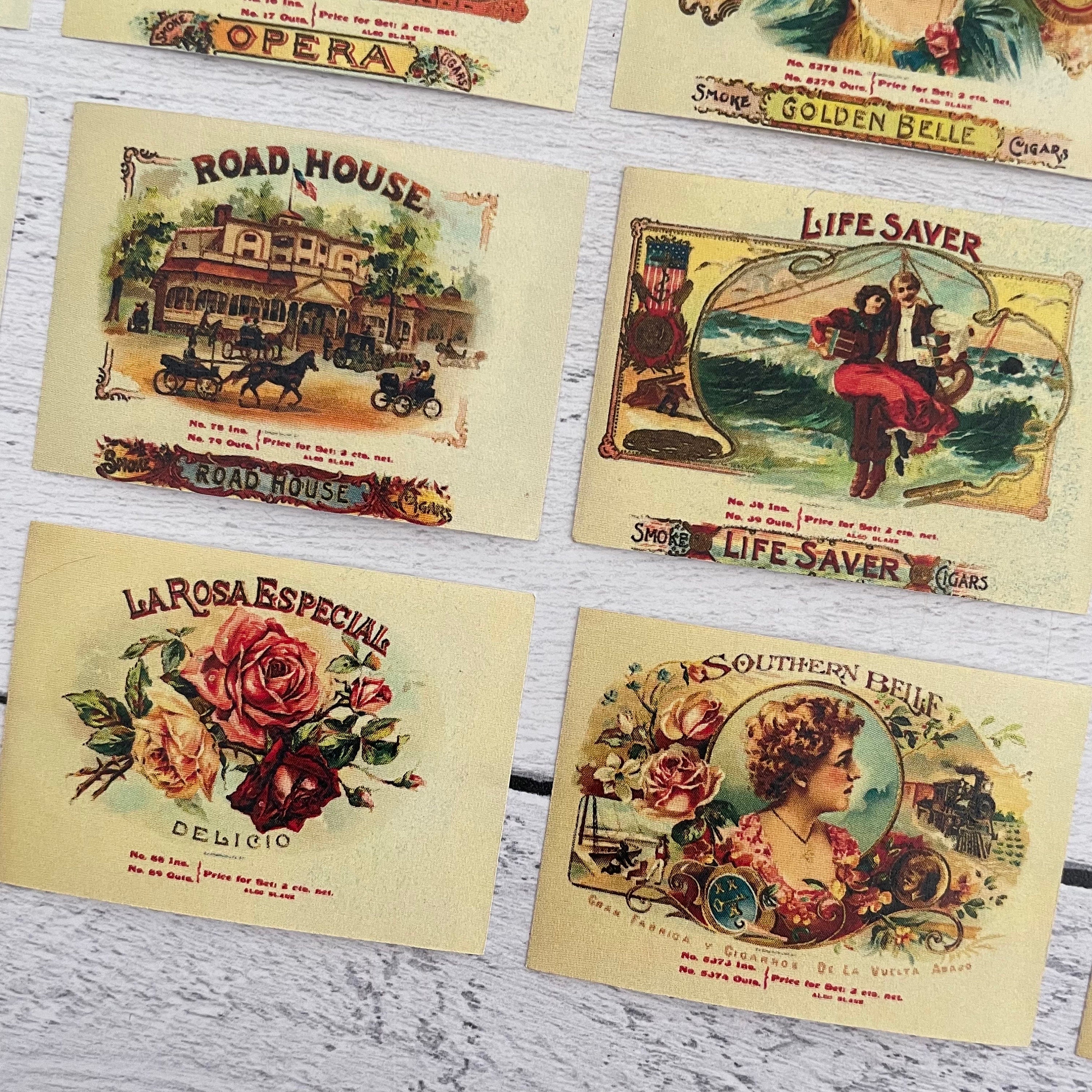 PHC No. 94 Antique Mini Cigar Box Labels Set of 36 Reproduction Gummed ...