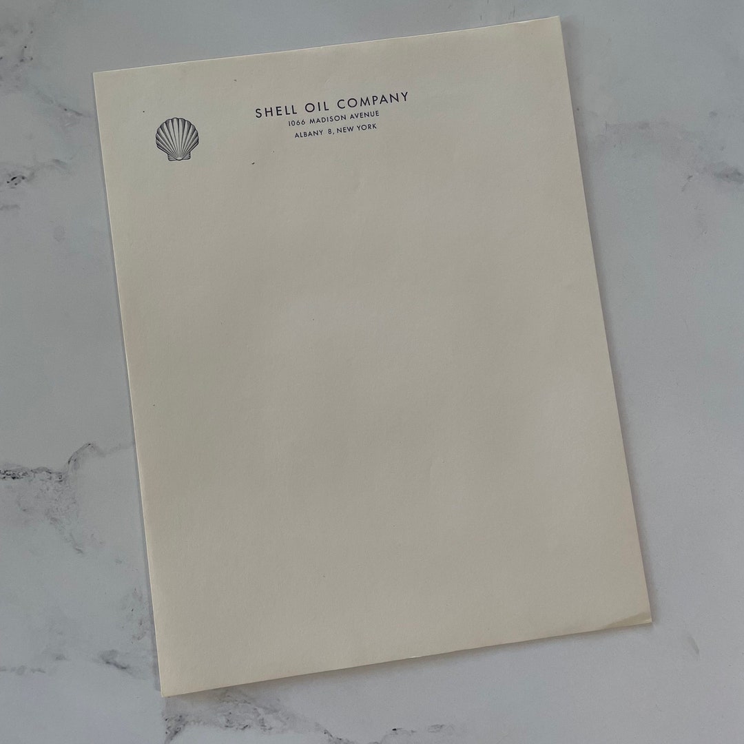 Vintage Shell Oil Co Letterhead From Albany, New York Set of 3 ...