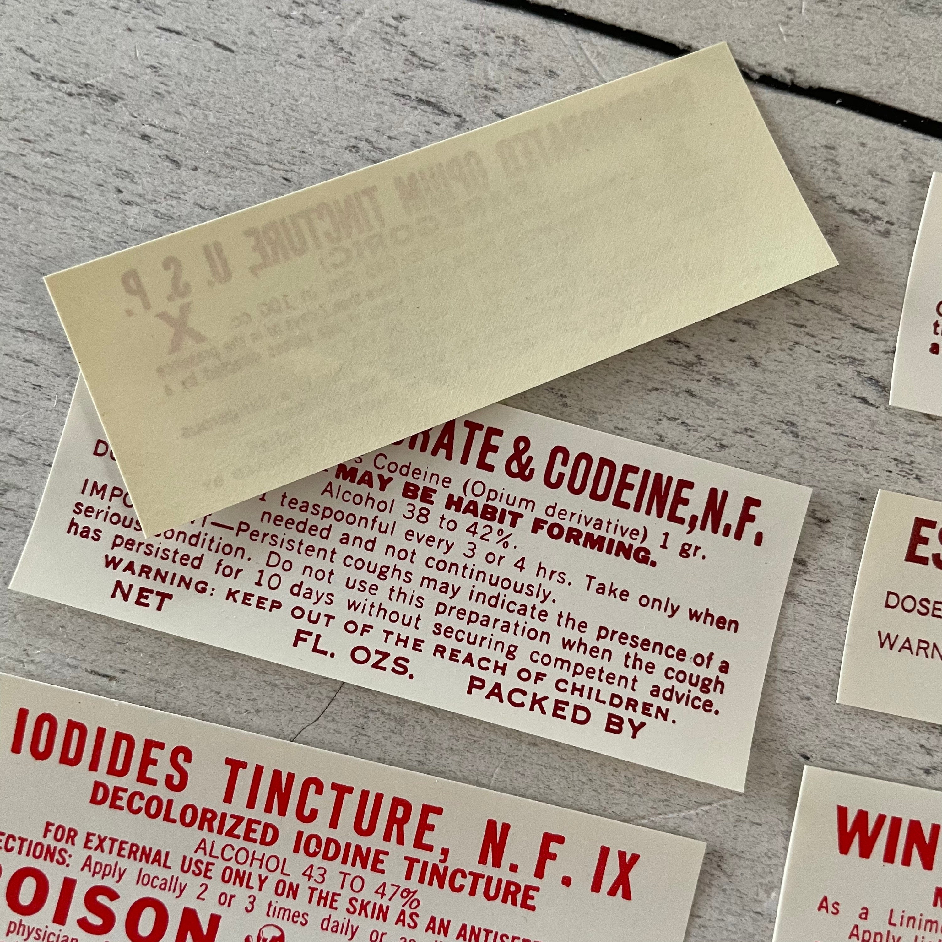 Vintage Pharmacy Label Set! 13 Red Labels- One From Each Box - Etsy