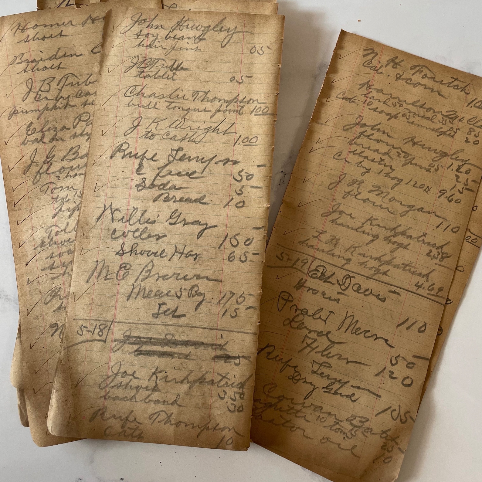 Antique 1920s Cash Sales Ledger Sheets Set of 3 Sheets - Etsy