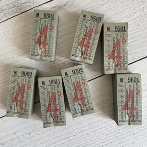 Vintage 4D Omnibus Tickets! Choose a Full Stack of 100 Tickets or a Set ...