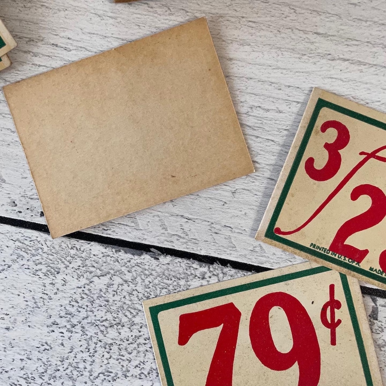 Antique Crown Brand Mercantile / Store Price Display Cards - Etsy