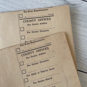 Let’s Vote! Vintage 1950s Paper Ballots for State Representative for ...